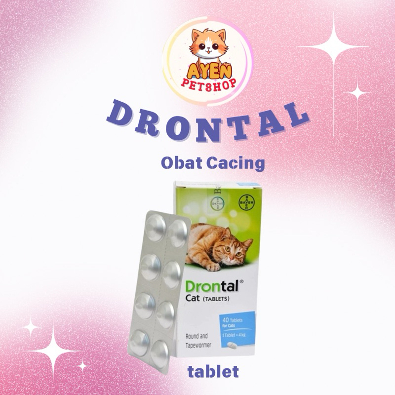 Jual Drontal Cat Obat Cacing Kucing Tablet Original | Shopee Indonesia