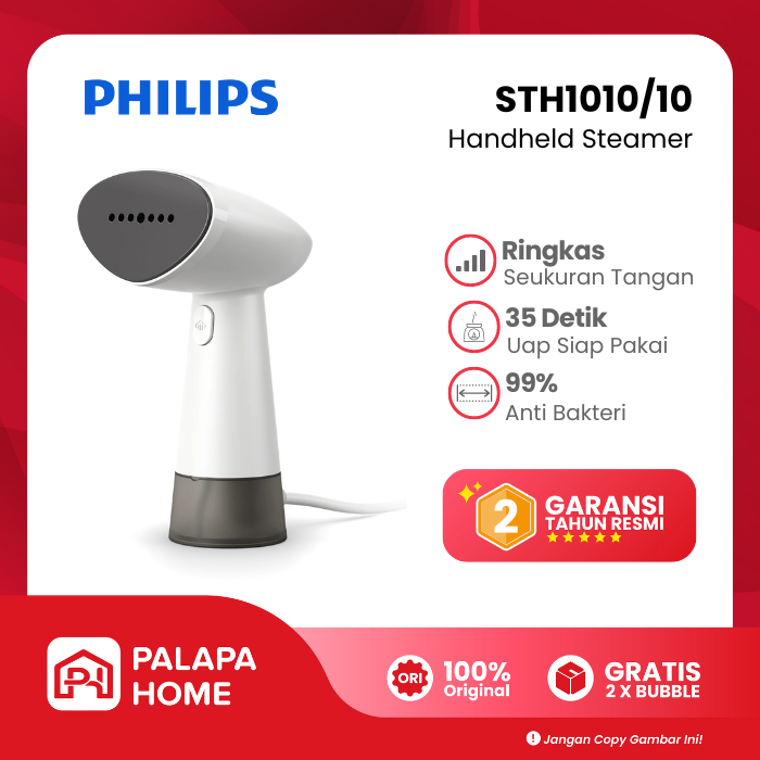 Jual Philips Handheld Steamer Setrika Uap STH1010/10 Low Watt Gosokan ...