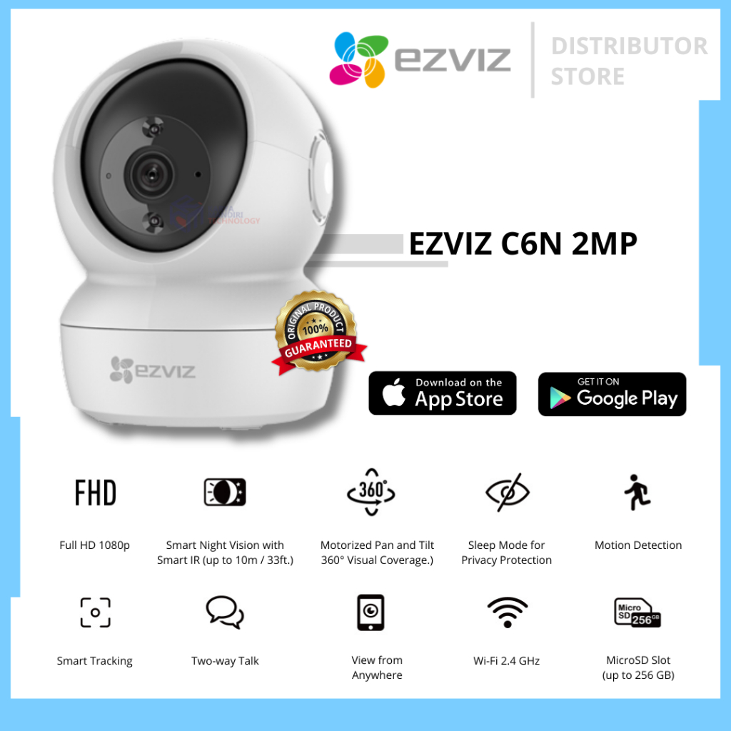 Jual EZVIZ C6N 2MP Wifi Smart Camera CCTV - GARANSI RESMI - ORIGINAL ...