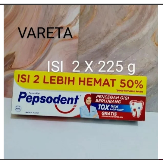Jual PEPSODENT 225 gr gram pasta gigi odol 1 pack pak isi 2 pcs ...