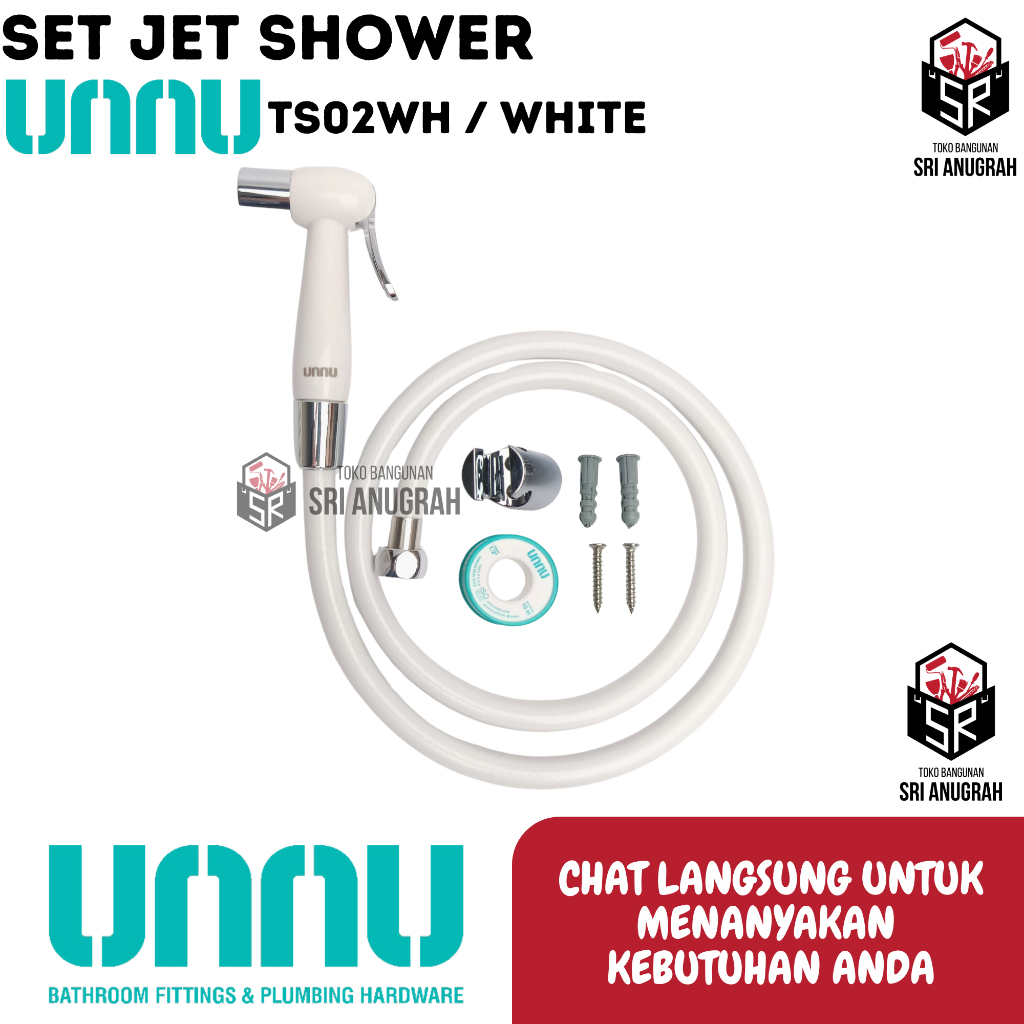Jual UNNU Set Jet Shower Toilet Bidet White TS02WH Ukuran 1/2 INCH ...