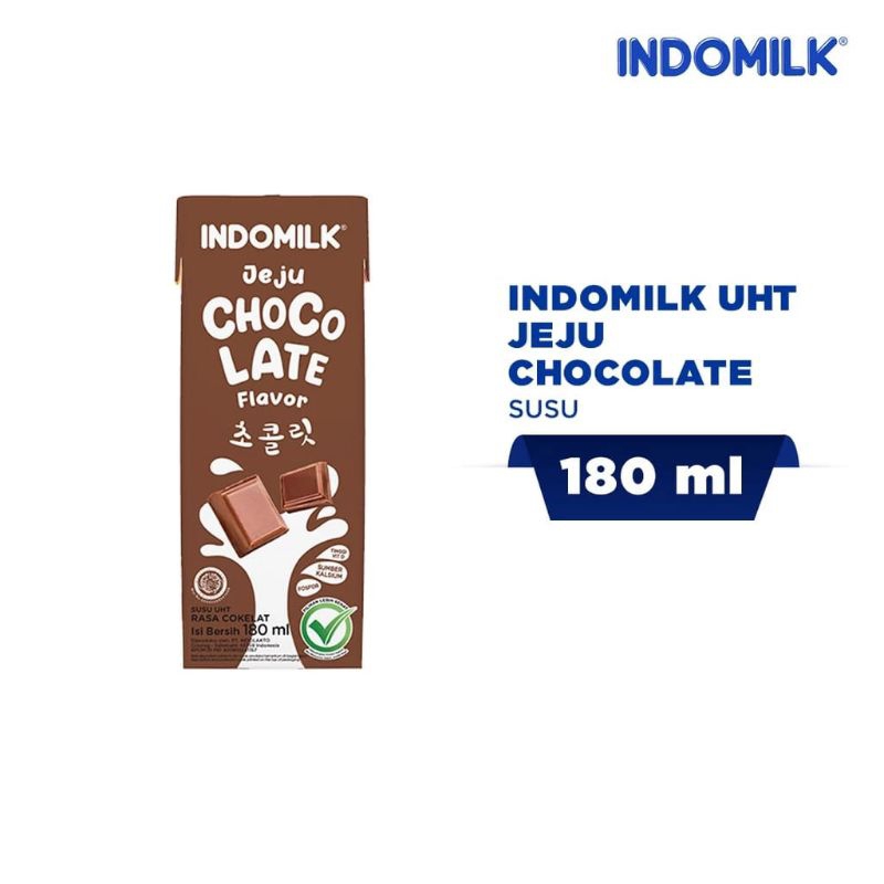 Jual HR Indomilk susu uht coklat jeju coklat susu uht 180ml | Shopee Indonesia