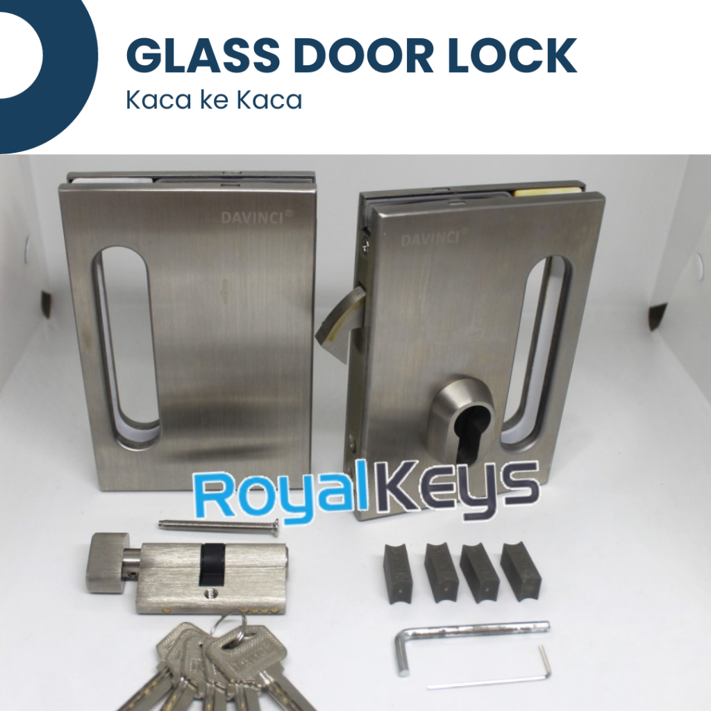 Jual Glass Door Lock Davinci Kunci Pintu Geser Kaca Sliding Sleding Kotak | Shopee Indonesia