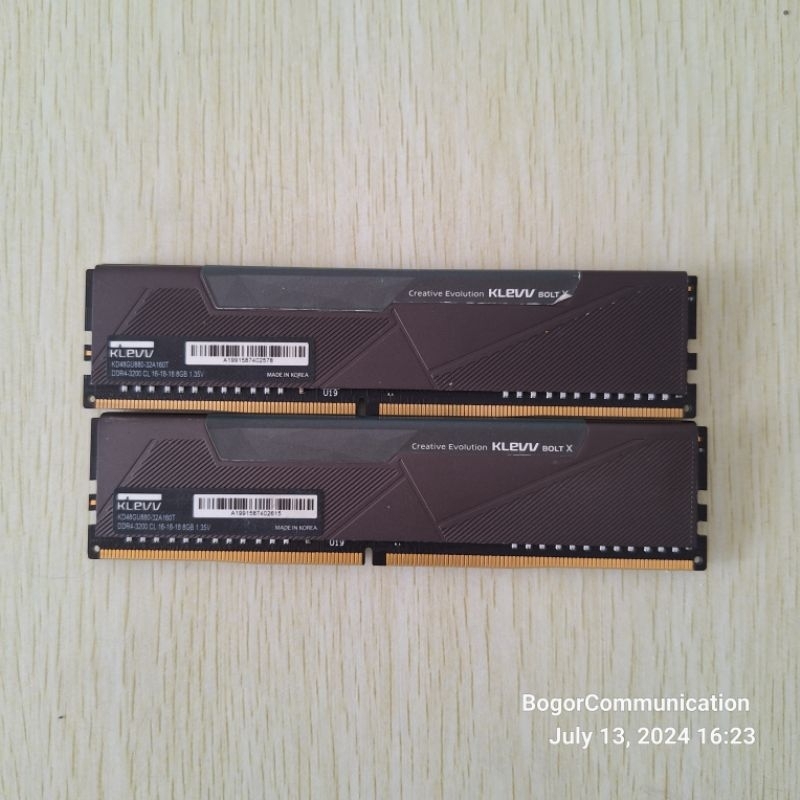 Jual RAM DDR4 Klevv 16GB 2x8GB 3200MHz Desktop PC LONGDIMM | Shopee ...