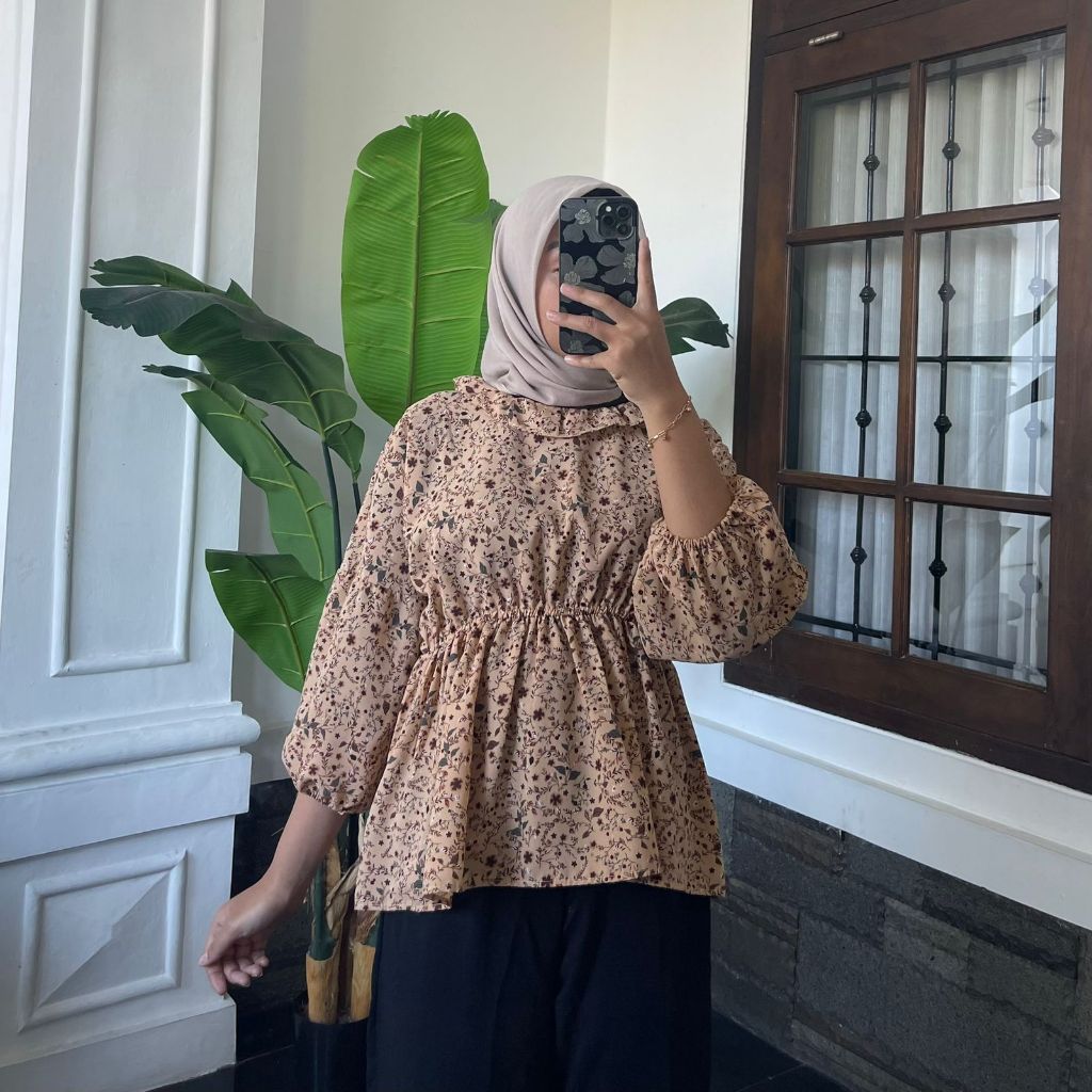 Jual FLOWER BLOUSE / BLOUSE BUNGA | BLOUSE KOREAN STYLE VINTAGE / baju ...