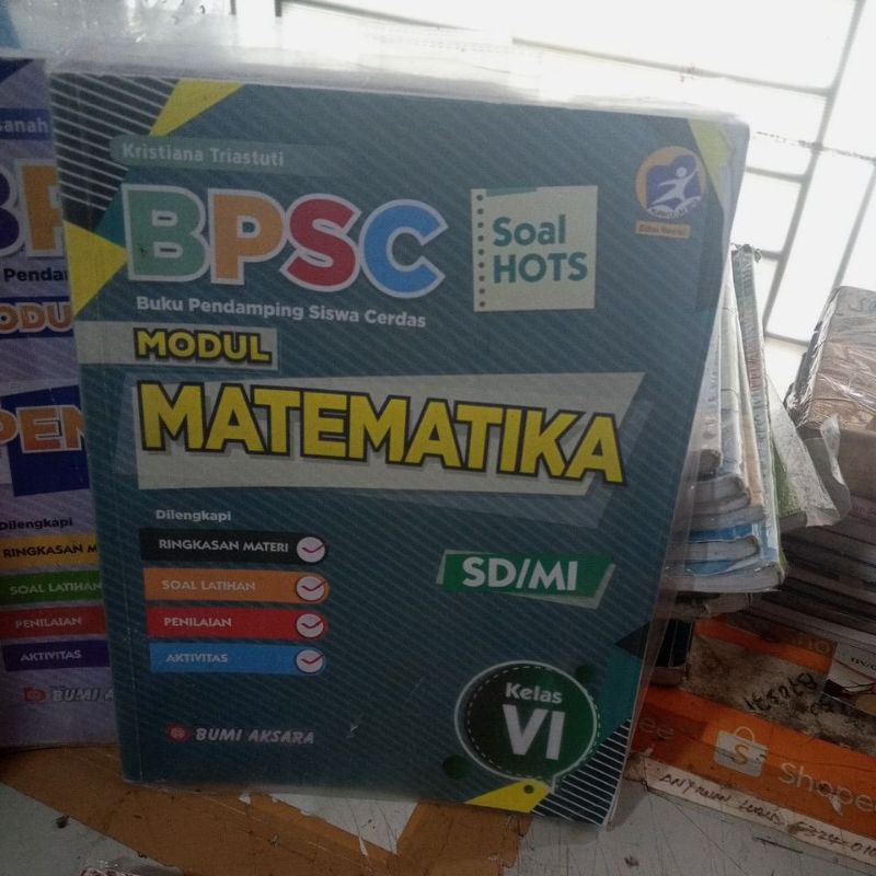 Jual BUKU BPSC MODUL MATEMATIKA UNTUK SD KELAS 6 REVISI K13 PENERBIT BUMI AKSARA | Shopee Indonesia