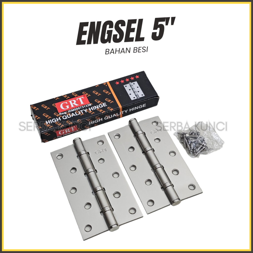 Jual Engsel Pintu Bahan Besi 5" 5 Lubang 5in 5 inch Pintu Kamar Utama ...