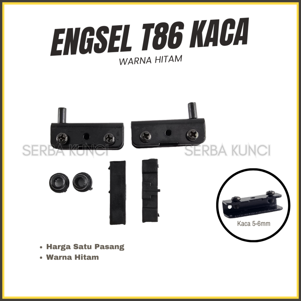 Jual Engsel T86 Kaca Hitam Jepit Kaca Glass Door Pivot Hinge Glass T 86 | Shopee Indonesia