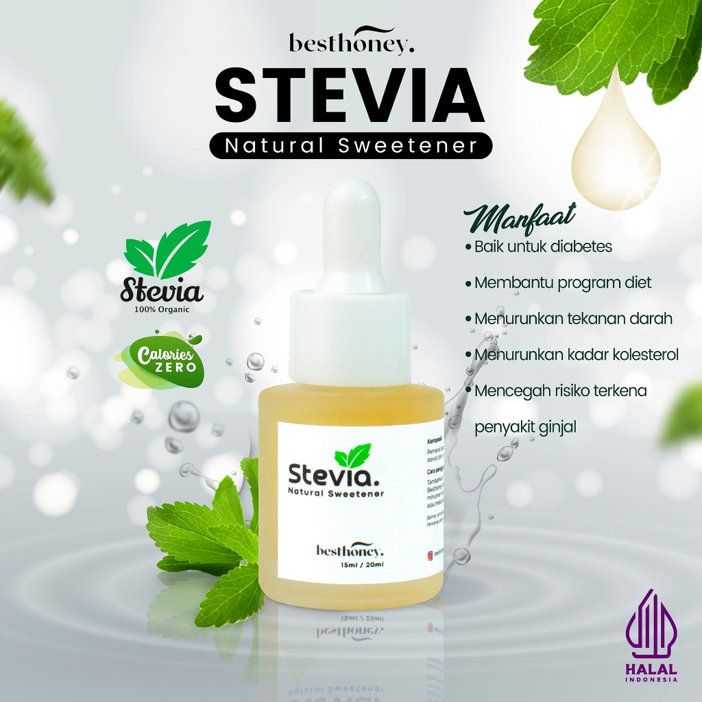 Jual Best Honey Stevia Pemanis Alami Stevia Gula Cair Stevia Tetes ...