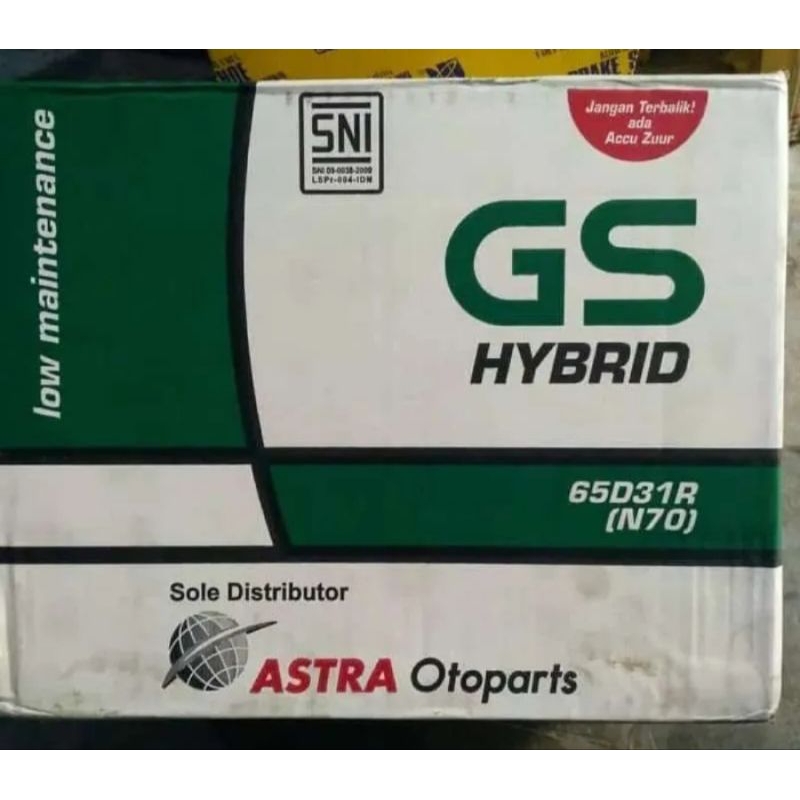 Jual Aki/battery basah GS Astra N70 hybrid mobil L300, ford ranger dll ...