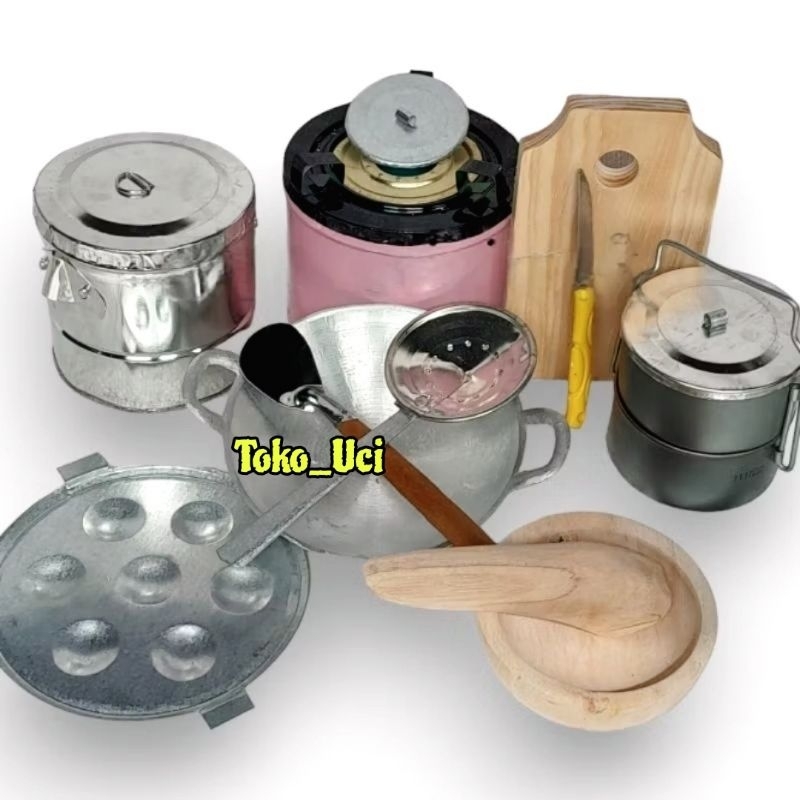 Jual Set alat masak masakan miniatur ank kompor sepirtus mini paket ...