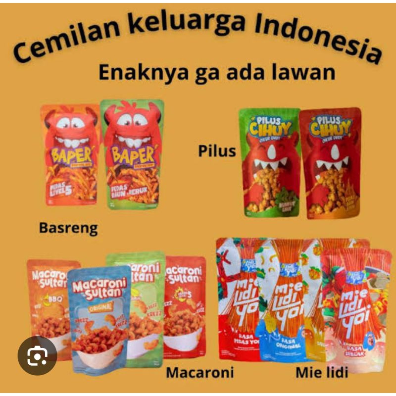 Jual Cemilan Kering Produk Cekelin snack Komplit | Shopee Indonesia