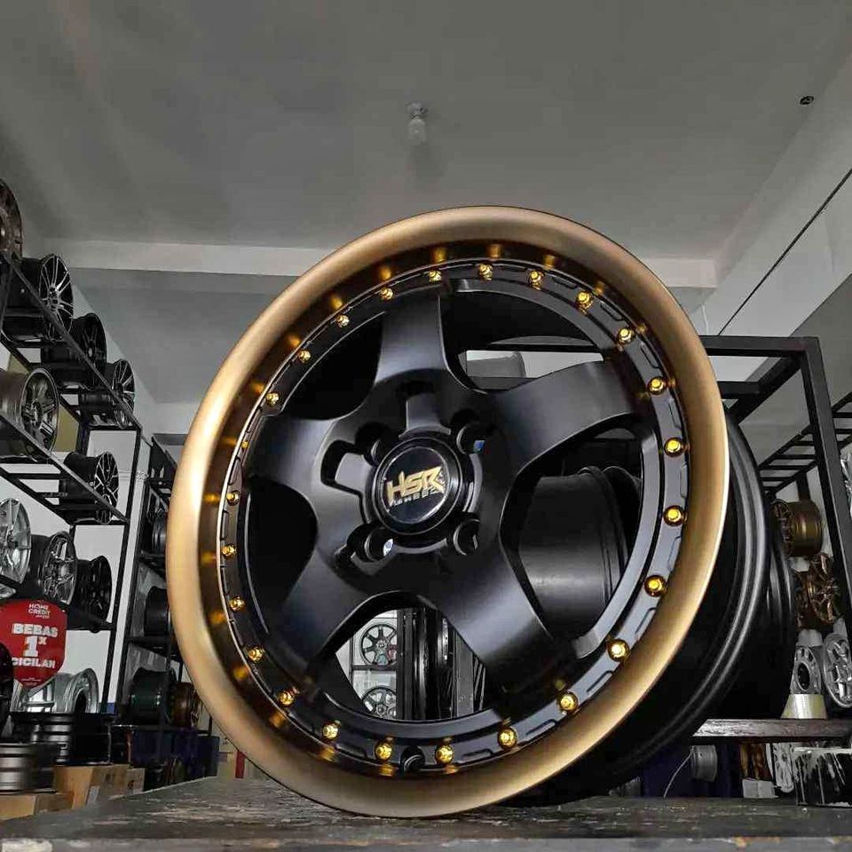 Jual VELG RACING HSR BOB RING16 LEBAR 7 RATA H4X100 ET42 COCOK BUAT MOBIL BRIO AGYA CALYA KIA ...