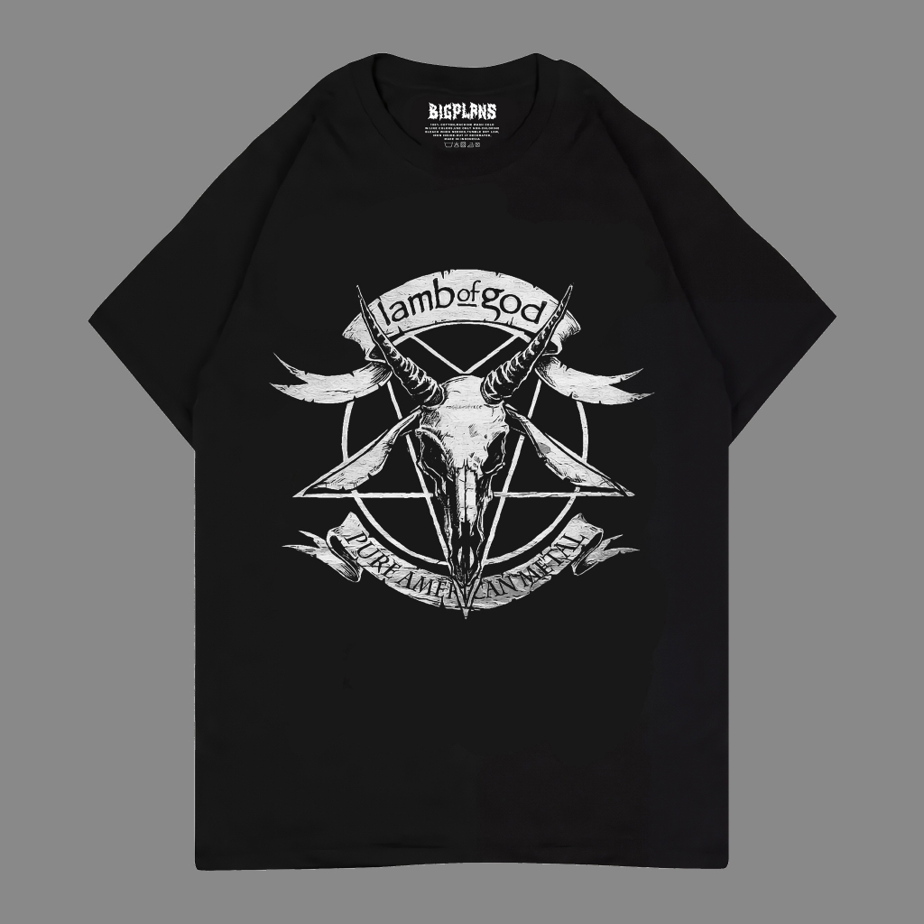 Jual Kaos metal lamb of god pure american metal black - kaos band ...
