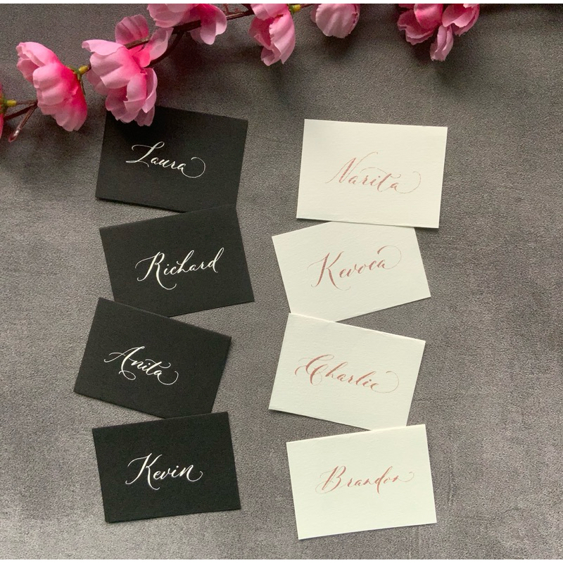 Jual Placement Card / Calligraphy Card / Place Card/ Name Tag | Shopee ...