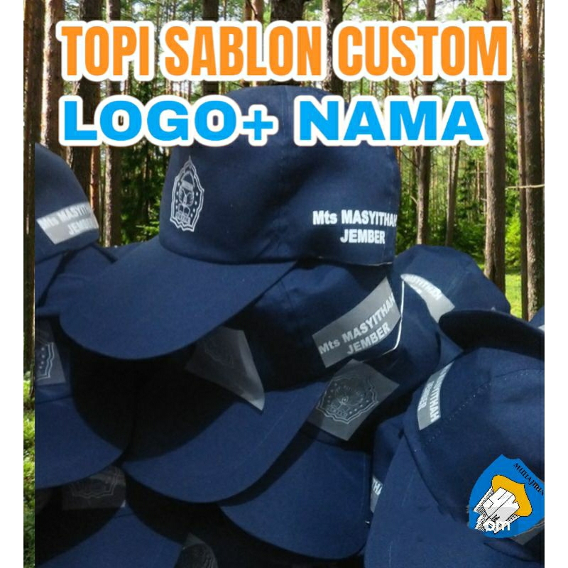 Jual TOPI SEKOLAH SABLON CUSTOM (minimal order 50 pcs) | Shopee Indonesia