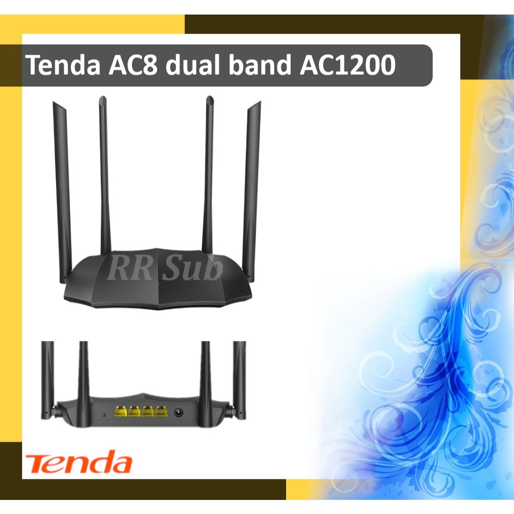 Jual Tenda AC8 AC1200 Dual Band Gigabit Wireless AC 1200Mbps Router ...