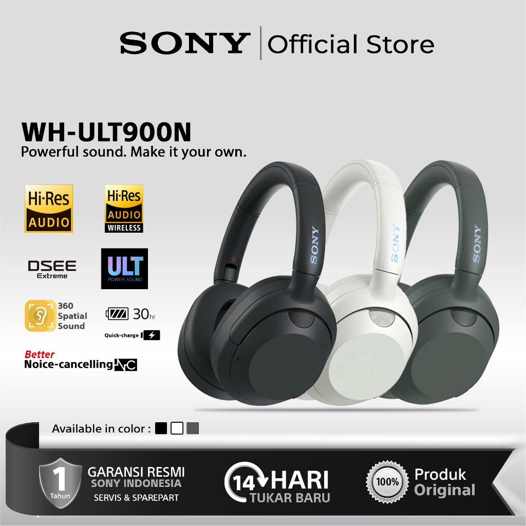 Jual SONY WH-ULT900 N Wireless Headphone Wear Noise Cancelling WHULT900N ULT-900 | Shopee Indonesia