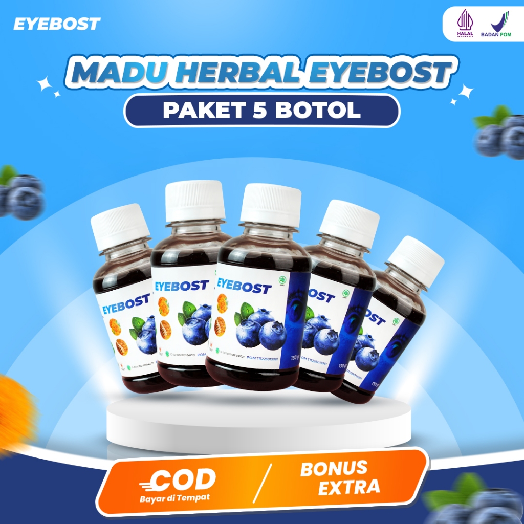 Jual EYEBOST Paket 5 Botol - Madu Herbal Vitamin Mata Original Alami ...