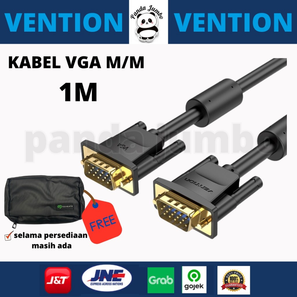 Jual Kabel VGA Vention Male 1Meter Premium Gold Plated - DAE (PJ) | Shopee Indonesia