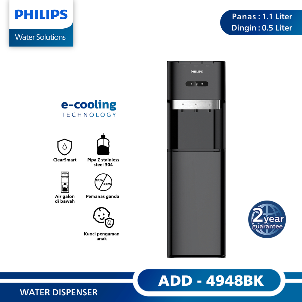 Jual Philips Water Dispenser Bottom Loading ADD4948BK - Hitam (E ...