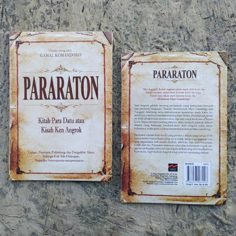 Jual Pararaton - Kitab Para Datu atau Kisah Ken Angrok - Gamal ...