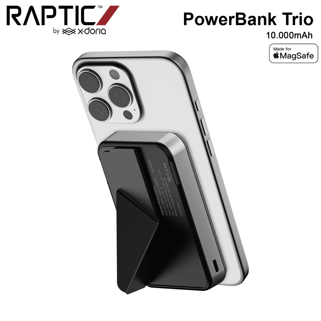 Jual Raptic PowerBank Trio 10000 mAh USB C PD 20W 3A Fast Charging with ...