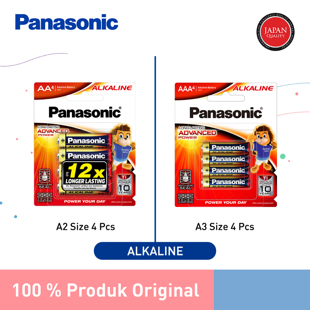 Jual Panasonic Baterai AA I AAA Alkaline 4Pcs Panasonic Battery Alkaline Size A2 I A3 4Pcs ...