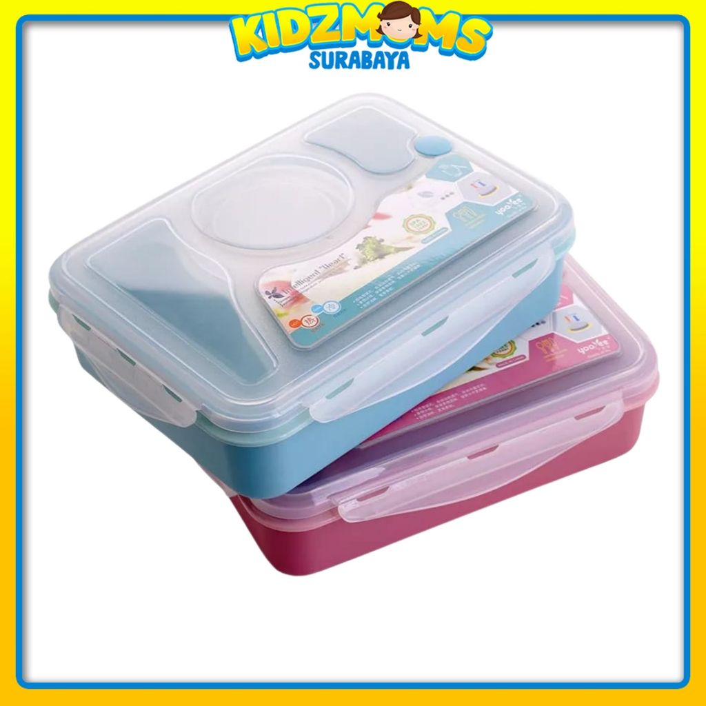 Jual Yooyee Kotak Makan Bekal unch Box Lunchbox Bahan Plastik BPA Free Food Grade 4 sekat YY 392 ...