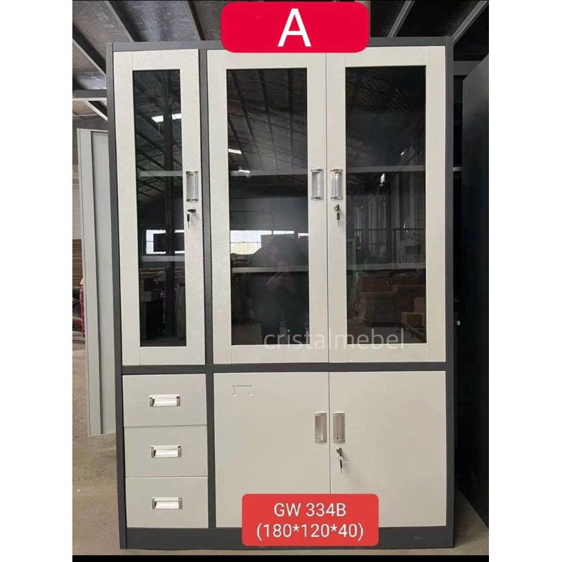 Jual Lemari Arsip 3 Pintu / Lemari Besi / Lemari Besi Laci / Lemari ...