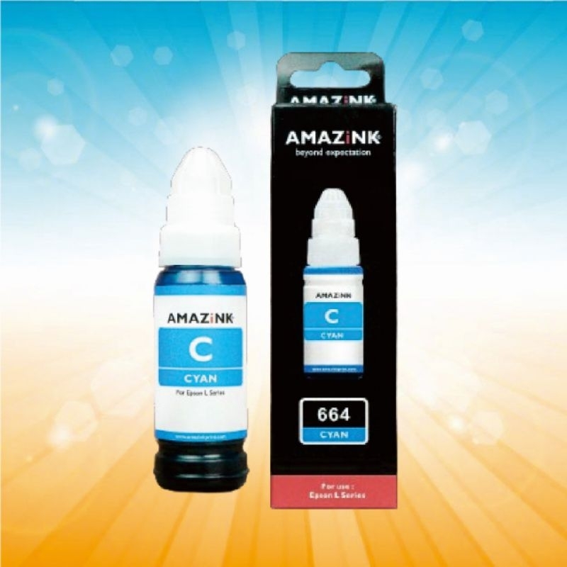 Jual Tinta EPSON 664 warna Cyan isi ulang Printer EPSON L Series Tinta ...