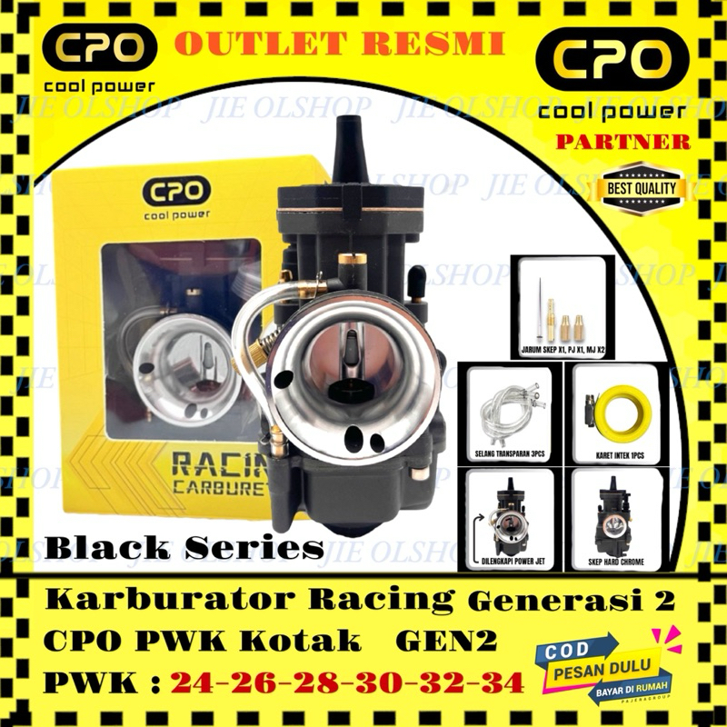 Jual Karburator CPO Black Series Gen2 Pwk 24 26 28 30 32 34 Karbu Kotak Original Cool Power ...