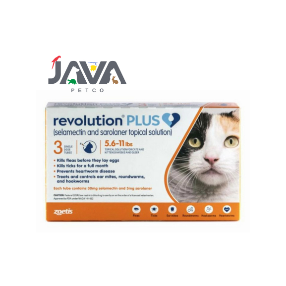 Jual Revolution Plus Cat (2.6-5 kg) 1 Tube - Obat Anti Kutu & Cacing Kucing - JAVA Petco ...