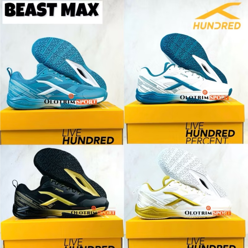 Jual Sepatu Badminton HUNDRED BEAST MAX Hndrd Original | Shopee Indonesia