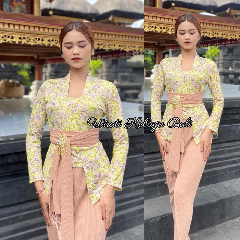Jual Kebaya bali strait bunga bet lengan panjang | Shopee Indonesia