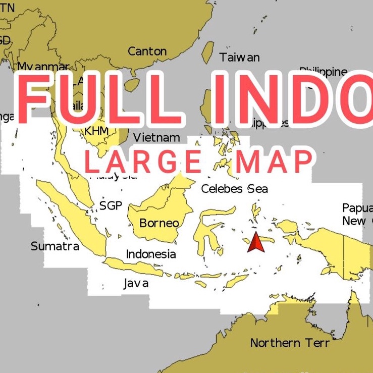 Jual KODE M72Q Peta Indonesia Navionics BoatingHDAsia Africa Baca ...