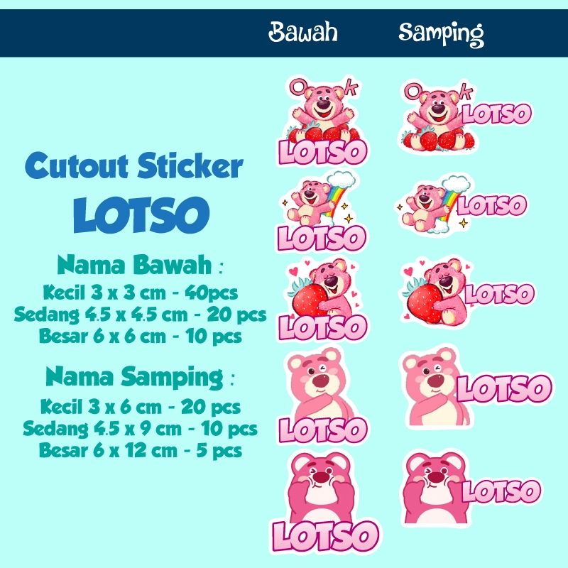 Jual sticker label nama cutout lotso | Shopee Indonesia