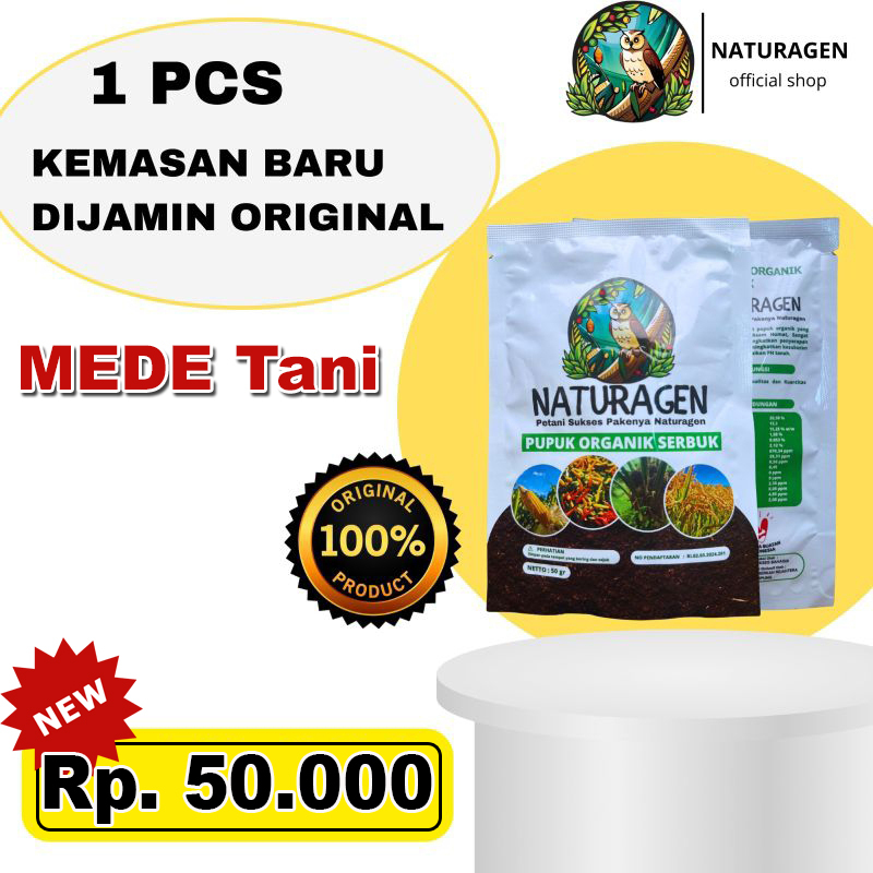 Jual 1 Pcs Pupuk Bio Organik Naturagen ORI untuk Padi, Jagung, Sawit ...