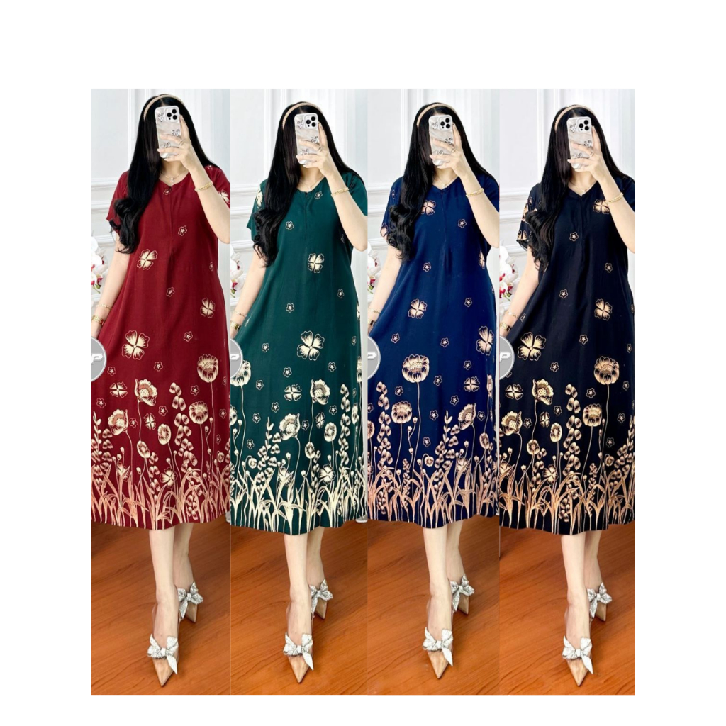Jual DASTER RAYON TEBAL TIDAK NERAWANG ADEM DI PAKAI || BAJU DASTER IBU ...
