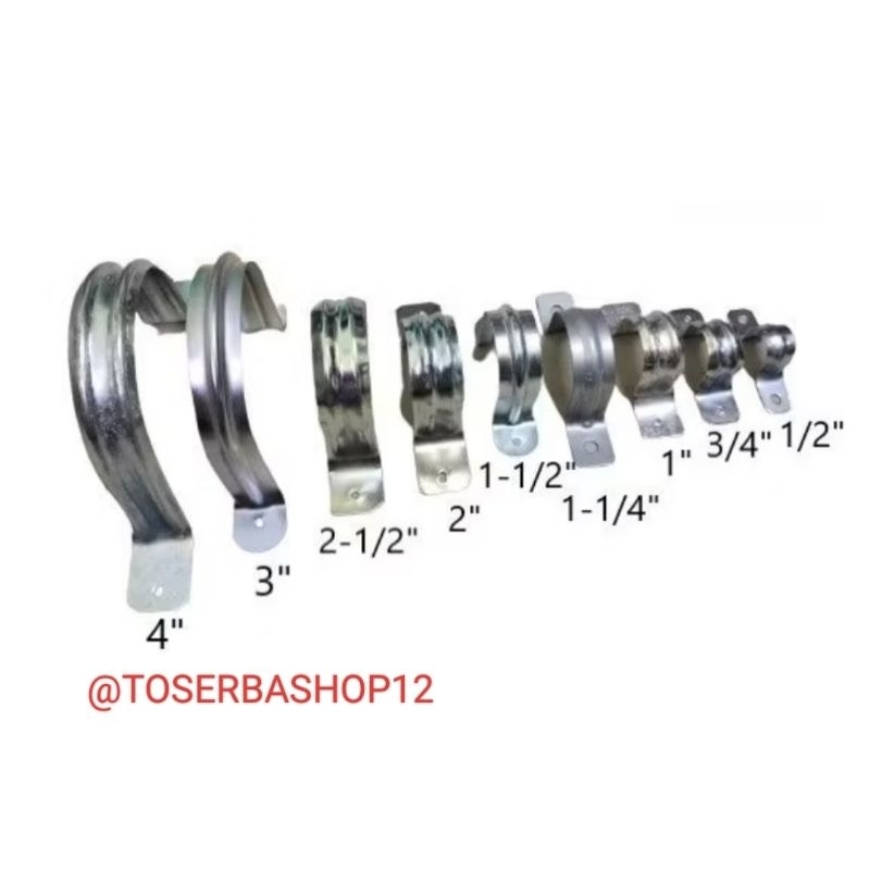 Jual klem pipa 1/2 - 4 in Klem omega Tebal / Klem Pipa besi paralon pvc ...