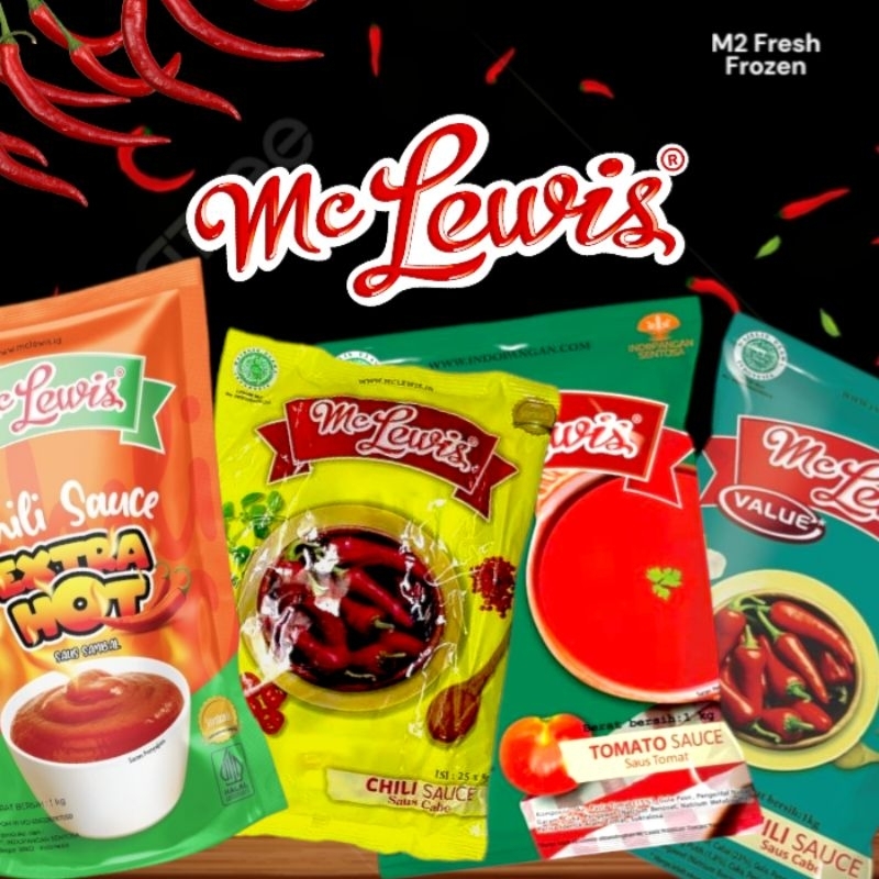 Jual Saus Mc Lewis Chili Sauce | Tomato | Extra Pedas | Saset 500 Gr ...