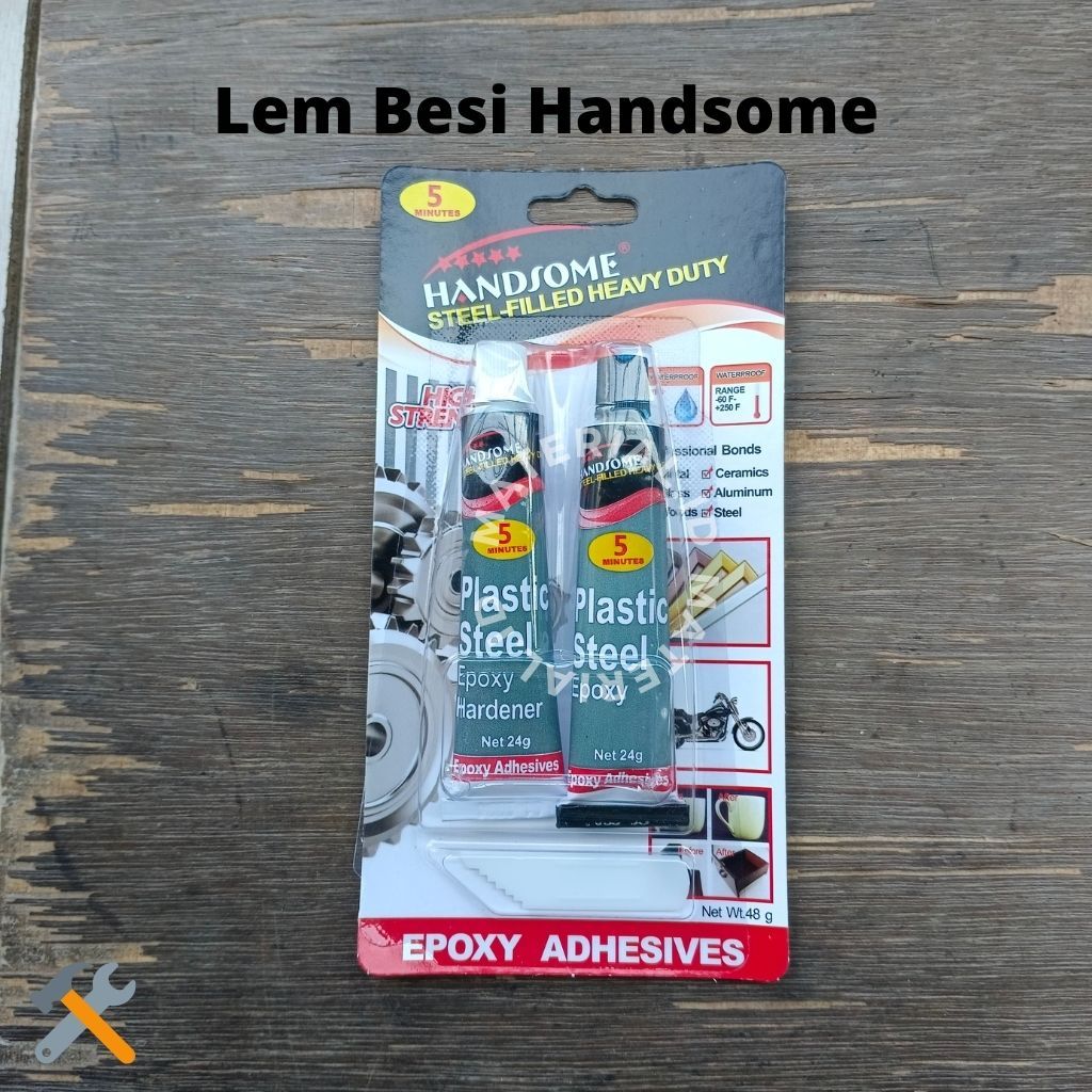 Jual Lem Campur Handsome Serbaguna 5 menit / Lem Besi / Lem 2 komponen ...