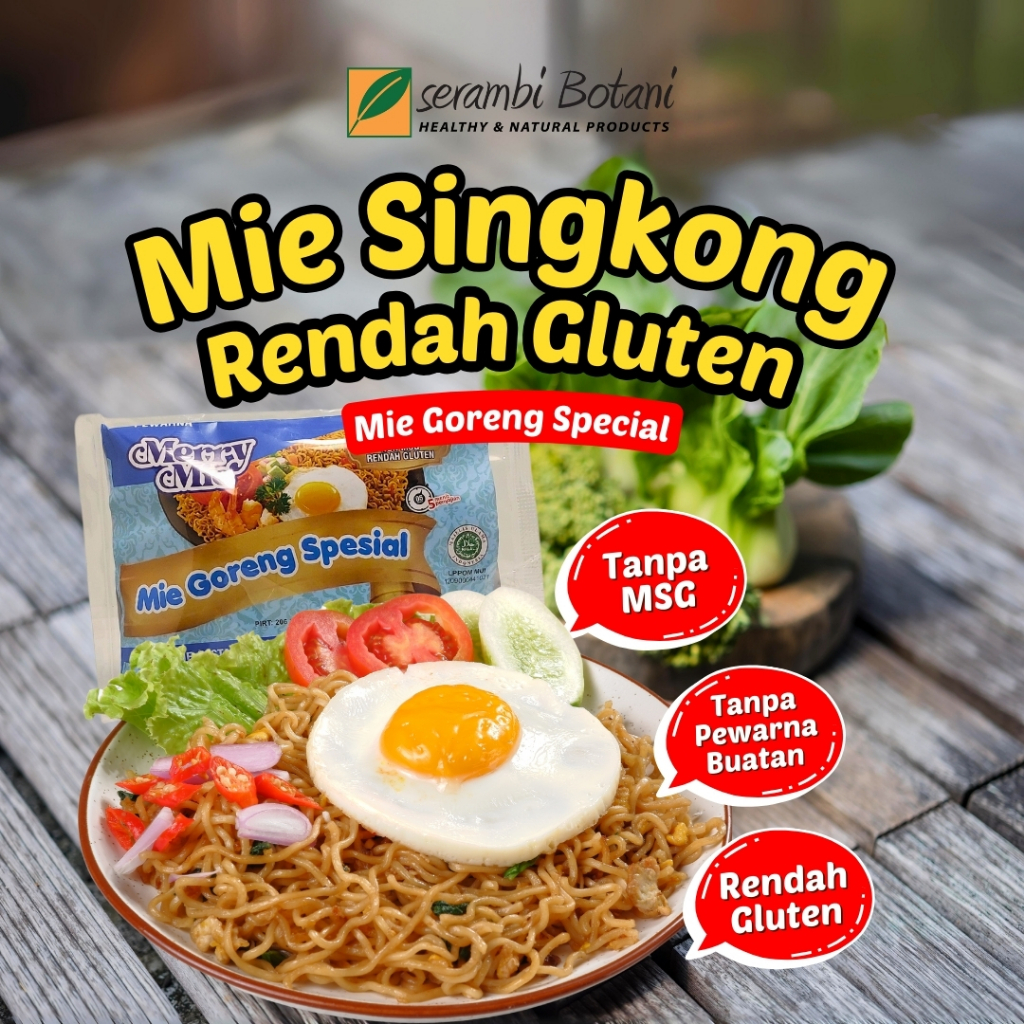 Jual Mie Instan Less Gluten Merry Mie Rasa Goreng Sehat | Shopee Indonesia