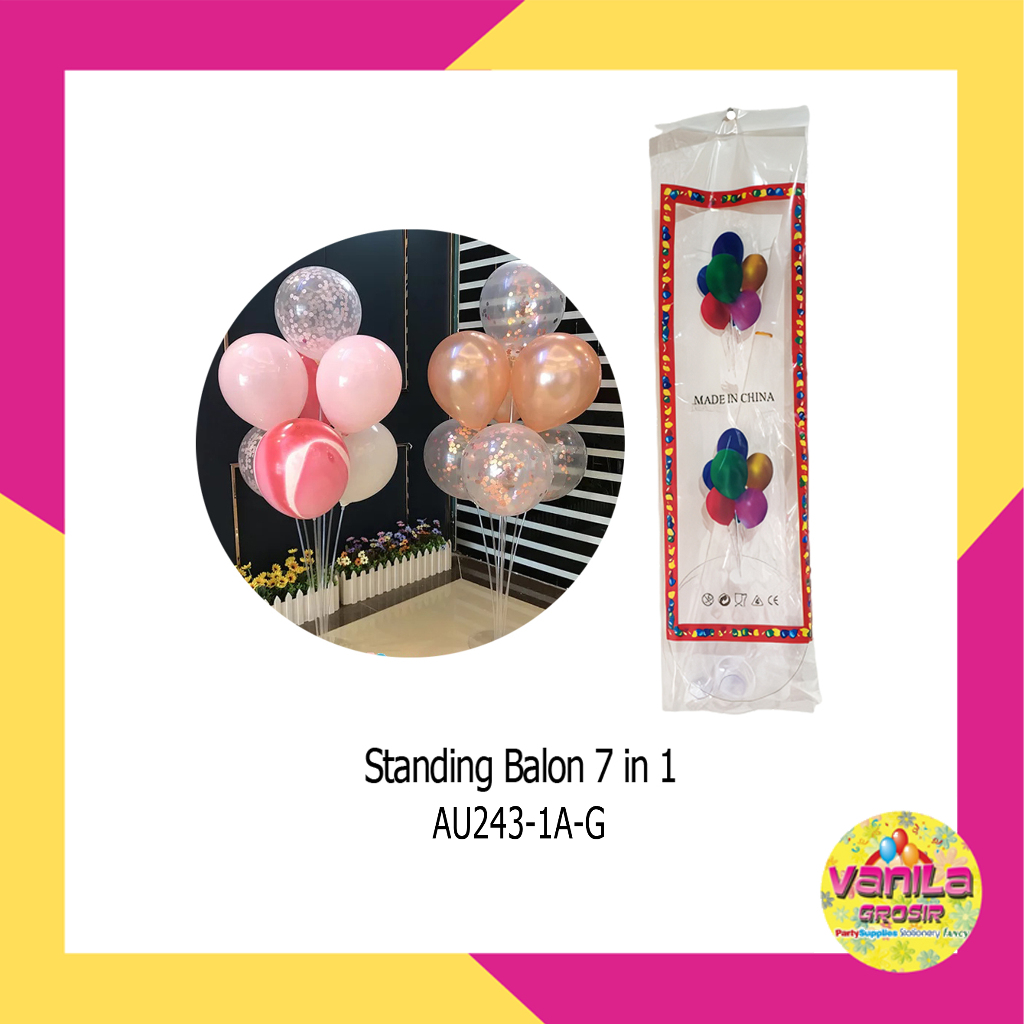 Jual Stand Balon Untuk 7 Pcs Balon, standing balon plus tatakan, tiang ...