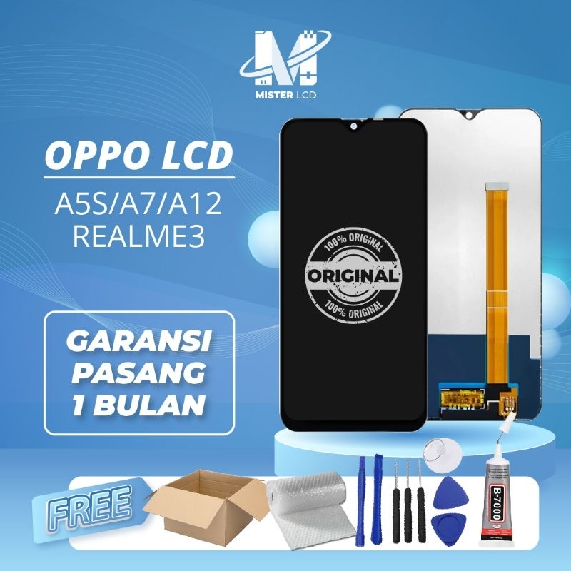 Jual LCD OPPO A5S / A7 / A12 / A11K / REAL 3 / 3i FULLSET ORIGINAL FREE ...