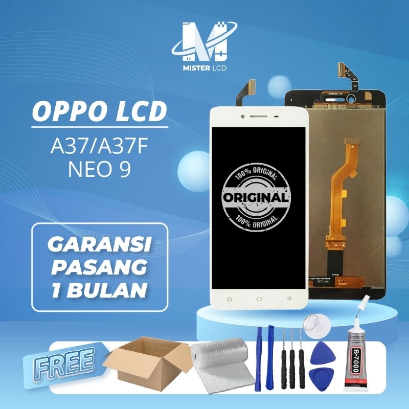 Jual LCD OPPO A37 / NEO 9 FULLSET ORIGINAL FREE LEM + OPENING SET ...