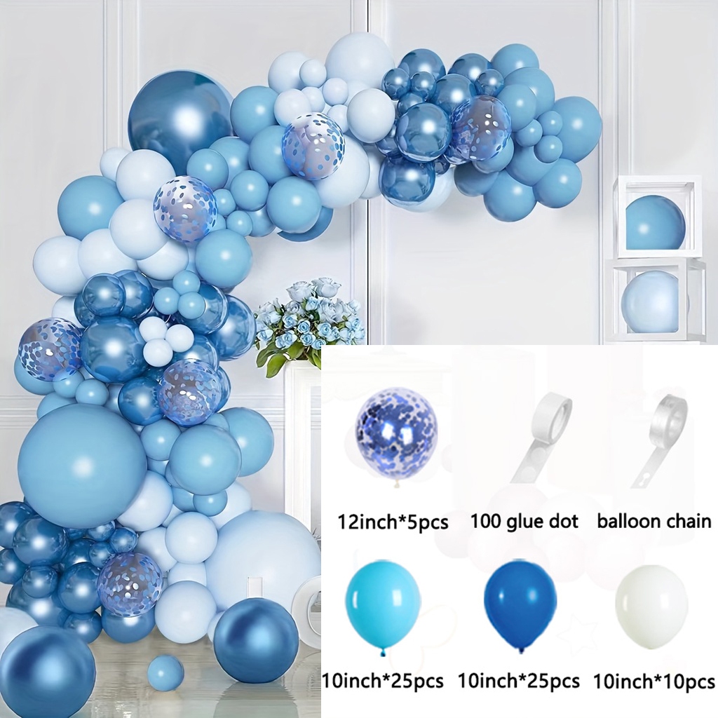 Jual GeeParty Biru Matte Retro Set Confetti Balon Set Metalik Untuk ...