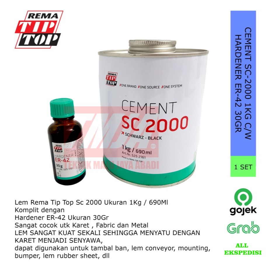 Jual REMA TIP TOP Cement SC2000 690Ml + Harderner ER-42 30Gr | Shopee ...