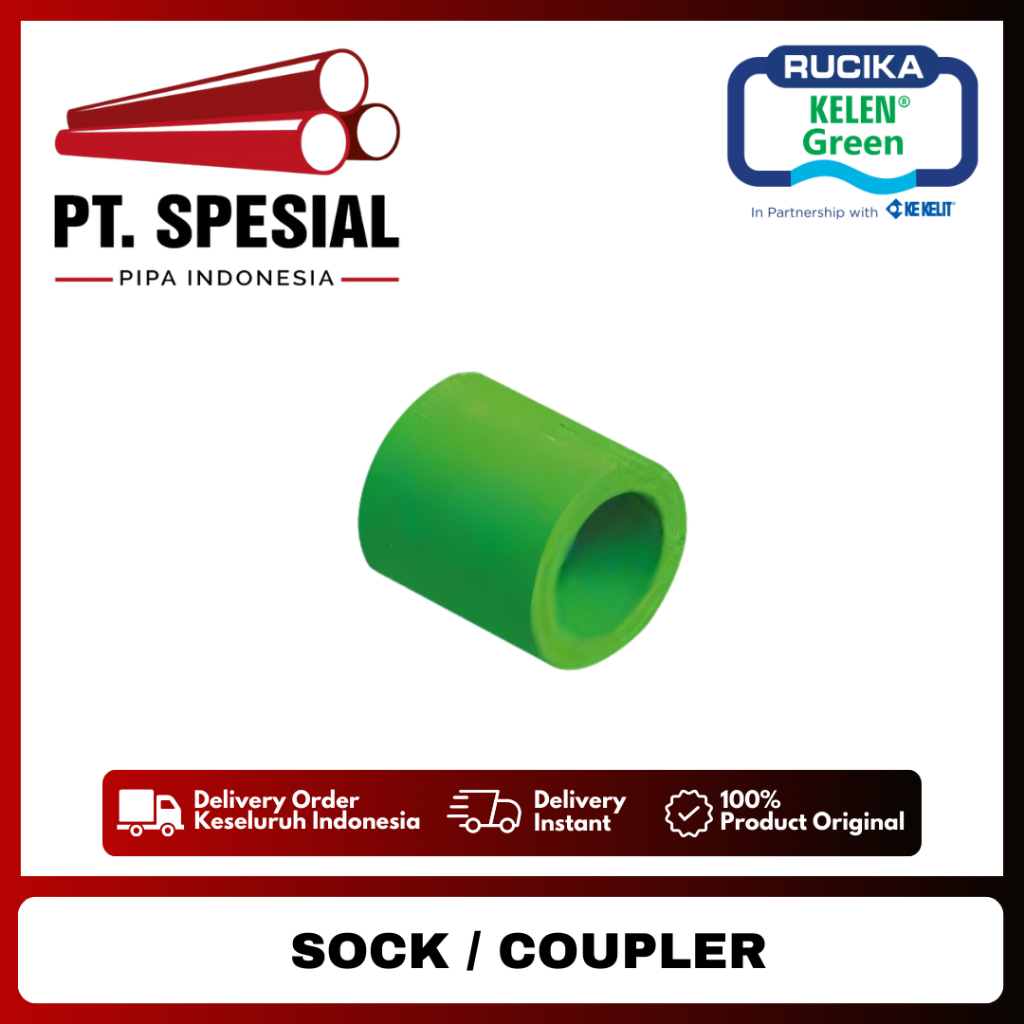 Jual Sock PPR Rucika DN32 - 1" / Vlok Sock / Coupler / Coupling PPR ...