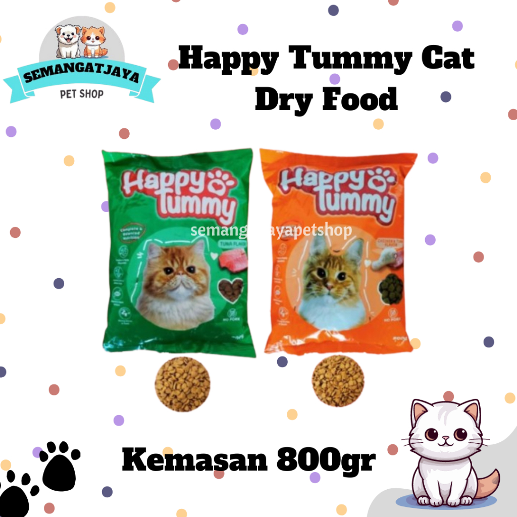 Jual Makanan Kucing - Happy Tummy Cat 800gr All Variant Freshpack ...